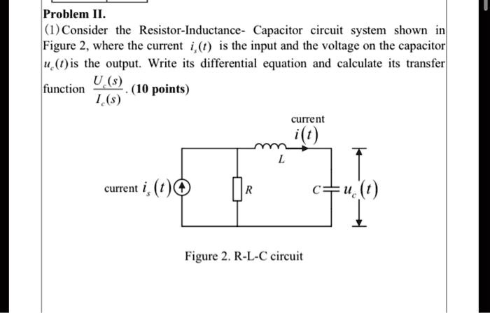 SOLVED: Problem IL (1) Consider the Resistor-Inductance-Capacitor ...