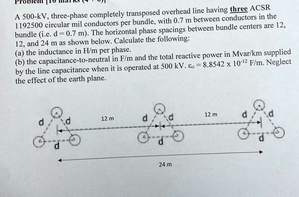 a 500 kv three phase completely transposed overhead line having three ...