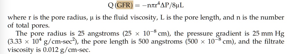 SOLVED: If the glomerular filtration rate (GFR) is 125 ml/min (125 cc ...