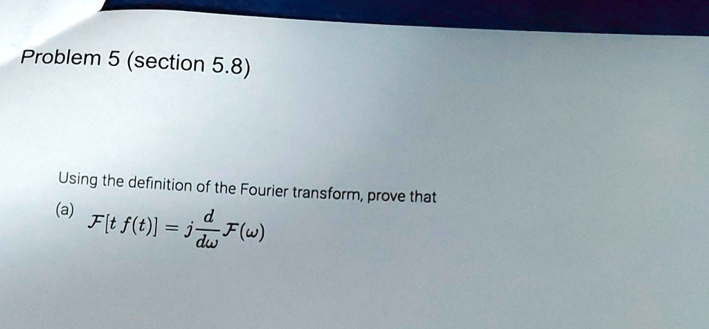 SOLVED: Problem 5. Signals and Systems. Thank you Problem 5 (section 5. ...