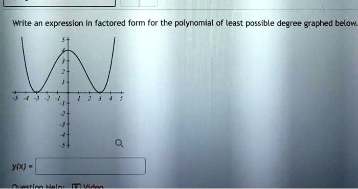 SOLVED: Write an expression in factored form for the polynomial of ...