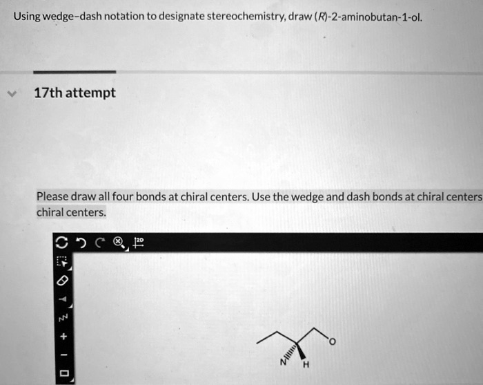 Using wedge-dash notation to designate stereochemistry, draw...