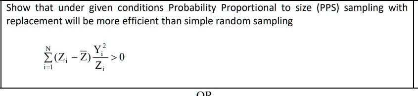 SOLVED: Show that under given conditions, Probability Proportional to ...