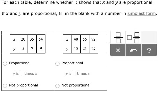 SOLVED: 'for brainlist answer For each table; determine whether it shows that x and y are ...