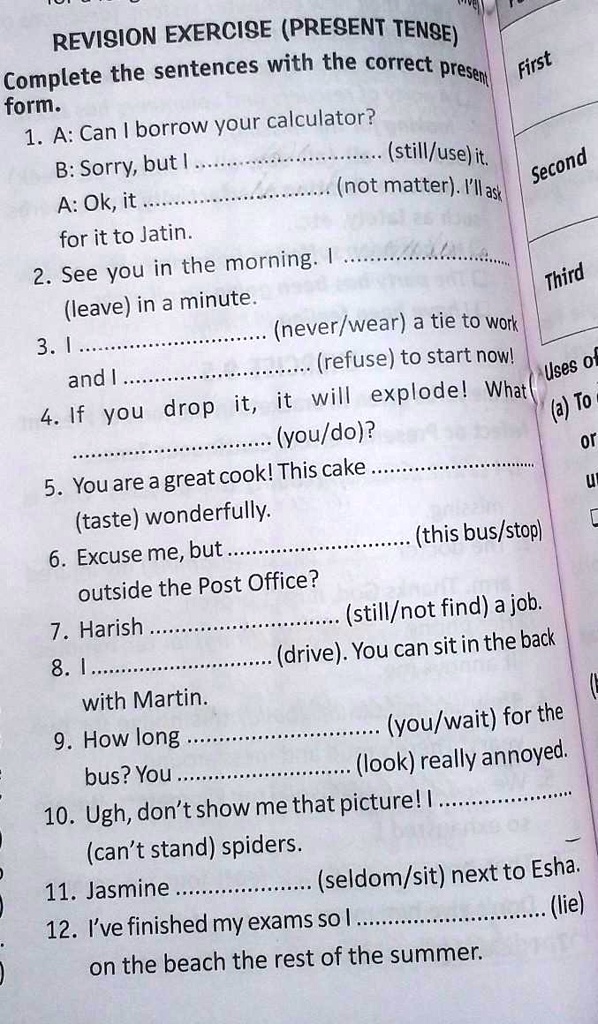 SOLVED: Please guys, help me. It's very urgent.... REVISION EXERCISE ...