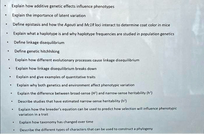 SOLVED: Explain how additive genetic effects influence phenotypes ...