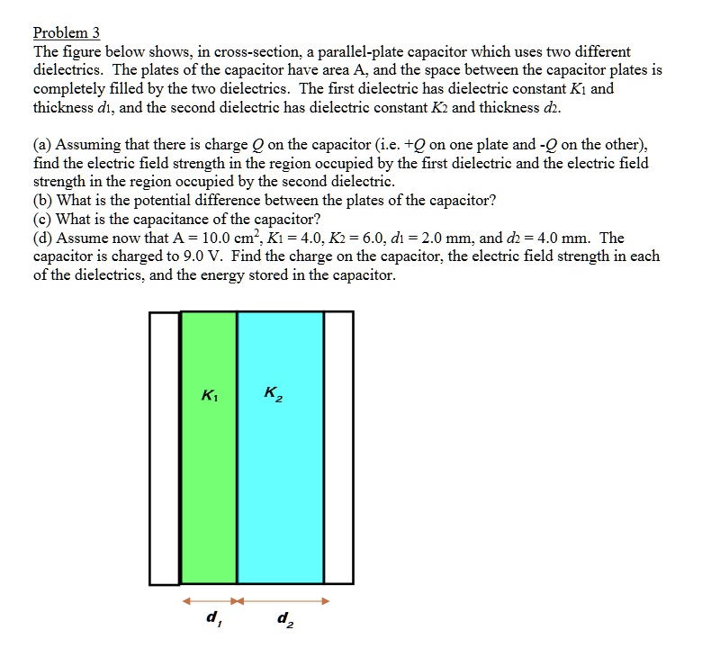 Problem 3 The figure below shows, in cross-section, a parallel-plate ...
