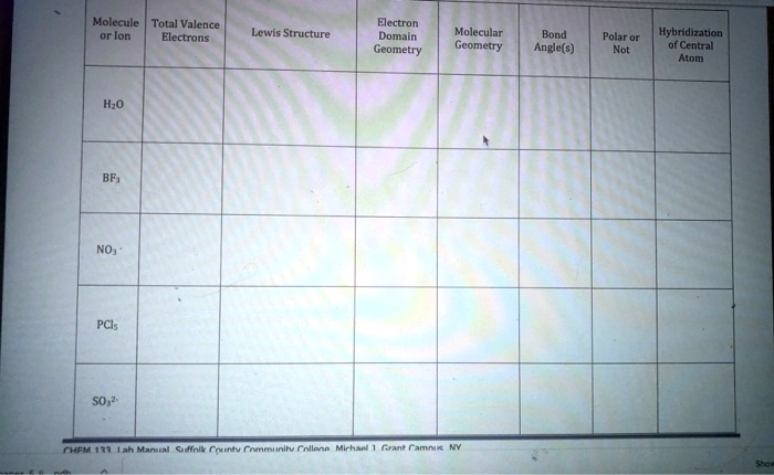 molecule total valence fon electrons electron domaln geometry lewis ...