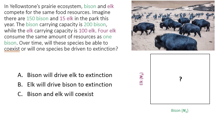 in yellowstones prairie ecosystem bison and elk compete for the same ...