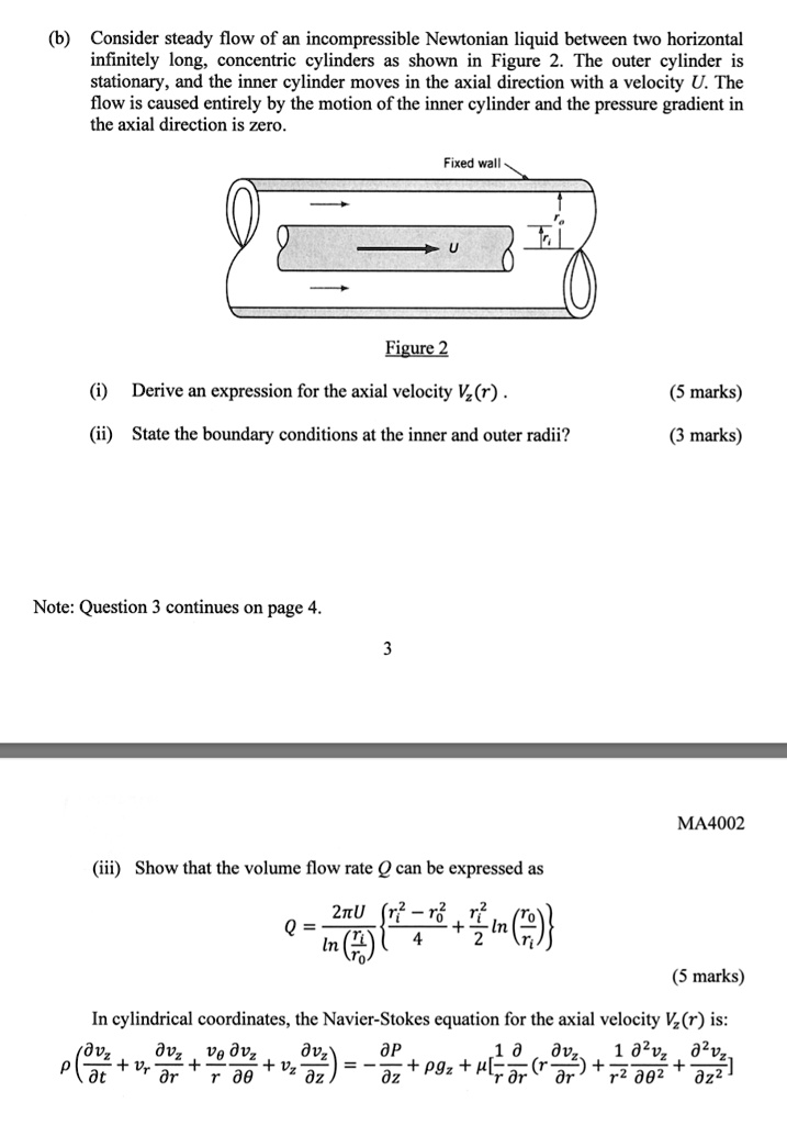 SOLVED: (6) Consider steady flow of an incompressible Newtonian liquid between two horizontal ...
