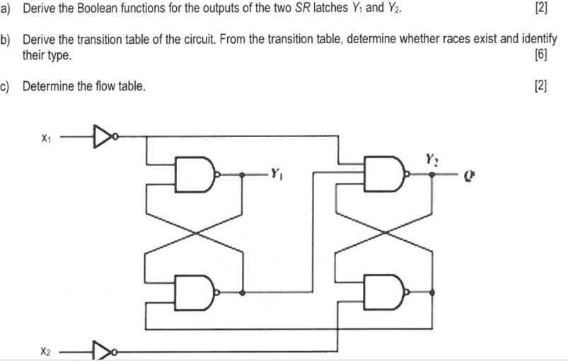 a derive the boolean functions for the outputs of the two s r latches ... a derive the boolean functions for the outputs of the two s r latches ...