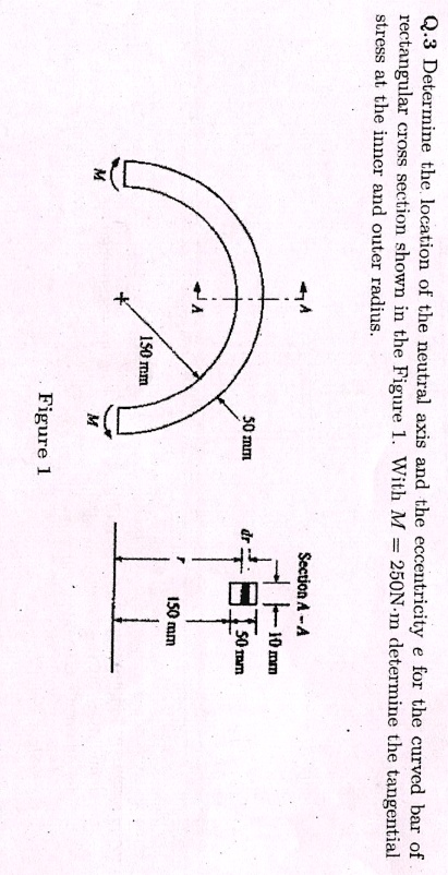 q3 determine the location of the neutral axis and the eccentricity e ...