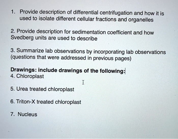 provide description of differential centrifugation and how it is used ...