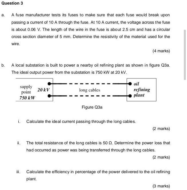 Question 3 a. A fuse manufacturer tests its fuses to make sure that ...