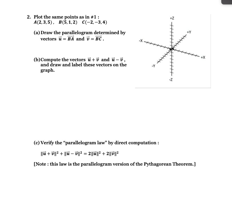 plot the same points as in 1 a235 b512 c 2 34 a draw the parallelogram ...