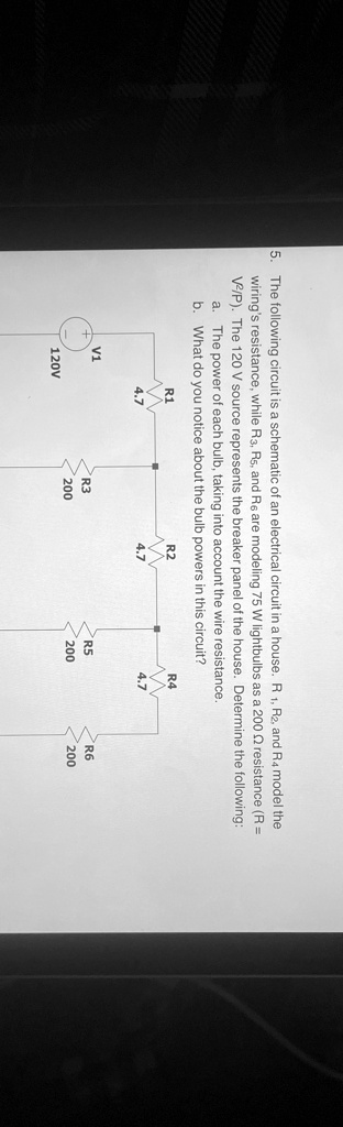The following circuit is a schematic of an electrical circuit in a ...