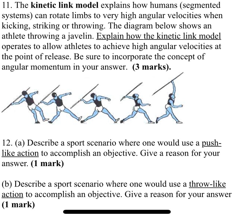 11. The kinetic link model explains how humans (segmented systems) can ...