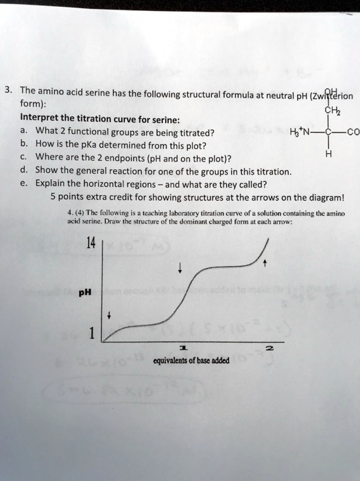 the amino acid serine has the following structural formula at neutral ...