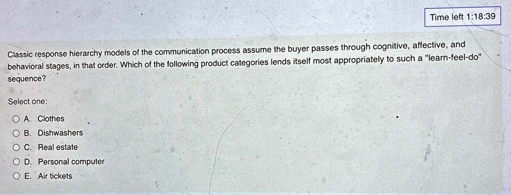 classic response hierarchy models of the communication process assume ...