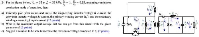 SOLVED: 0.25, assuming continuous conduction mode of operation, then: a ...
