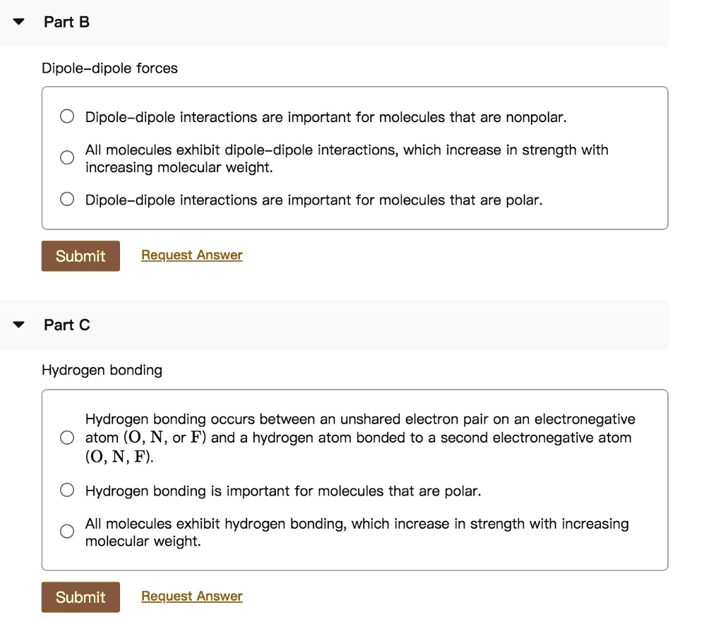 part b dipole dipole forces dipole dipole interactions are important ...