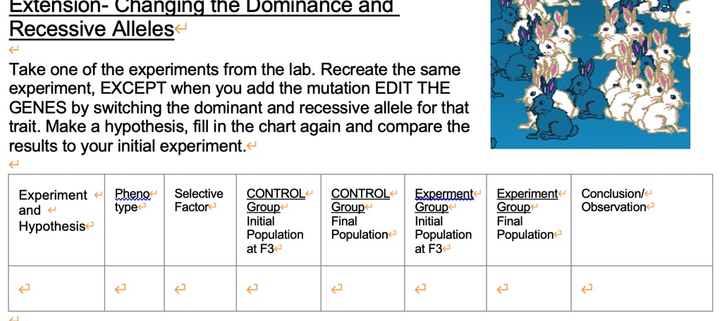 extension cnanging tnedominance ana recessive alleles take one of the ...