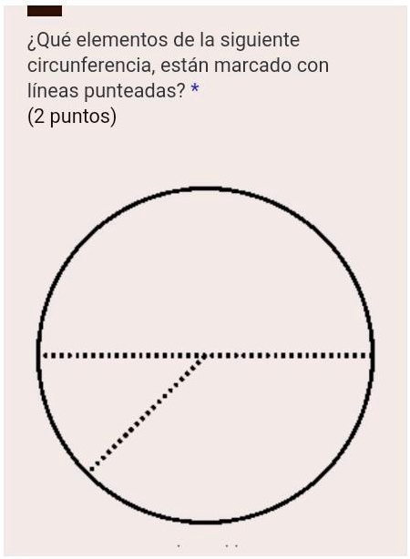 SOLVED: a)circunferencia y radio B)circulo y diámetro c)diámetro y ...