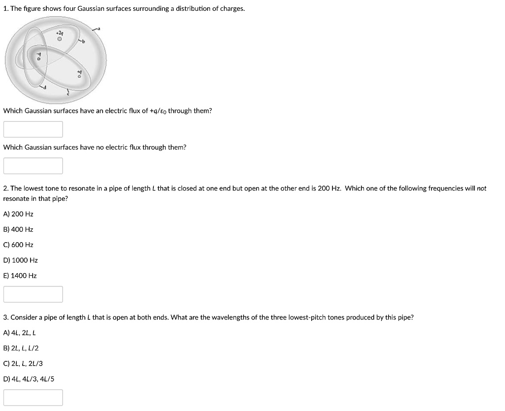 1 The Figure Shows Four Gaussian Surfaces Surrounding Distribution Of Charges Which Gaussian