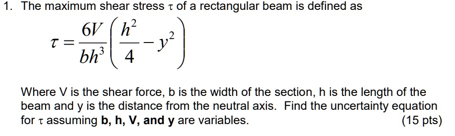 Maximum Shear Stress Formula For Rectangular Beam - The Best Picture Of ...