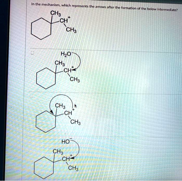 SOLVED: In the mechanism, which represents the arrows after the ...