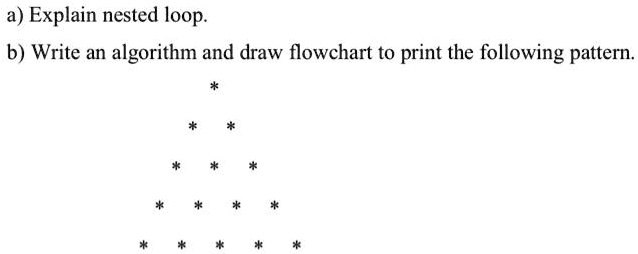 Solved Please Explain The Code In Brief A Explain Nested Loop B Write An Algorithm And Draw