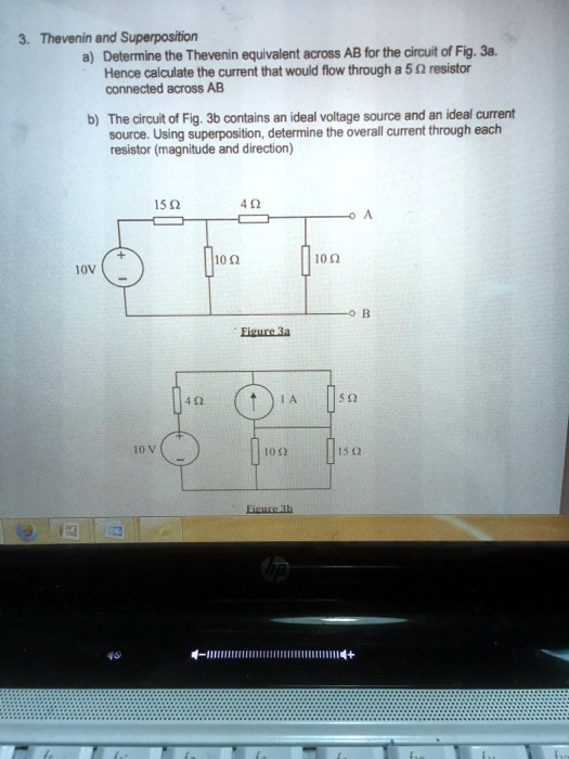 SOLVED: Thevenin and Superposition a) Determine the Thevenin equivalent across AB for the ...
