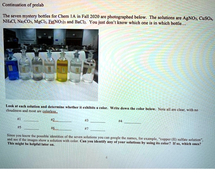 continuation of prelab the seven mystery bottles for chem ia in fall ...