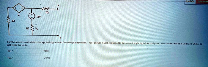 [GET ANSWER] ?? V + 12V 20 1? V b For the above circuit, determine Vth ...