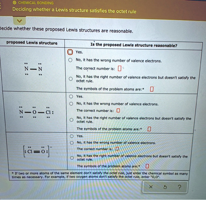 chemical bonding deciding whether a lewis structure satisfies the octet ...