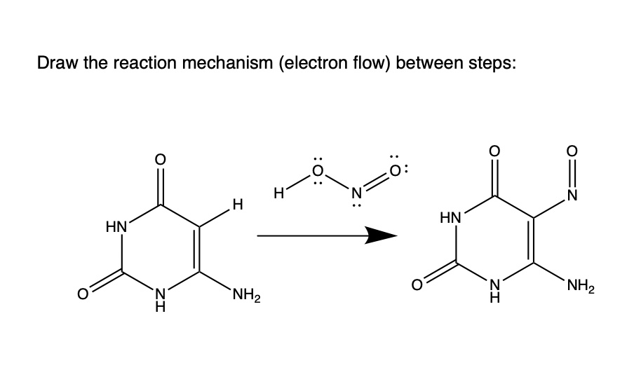SOLVED: Draw the reaction mechanism (electron flow) between steps: Draw ...