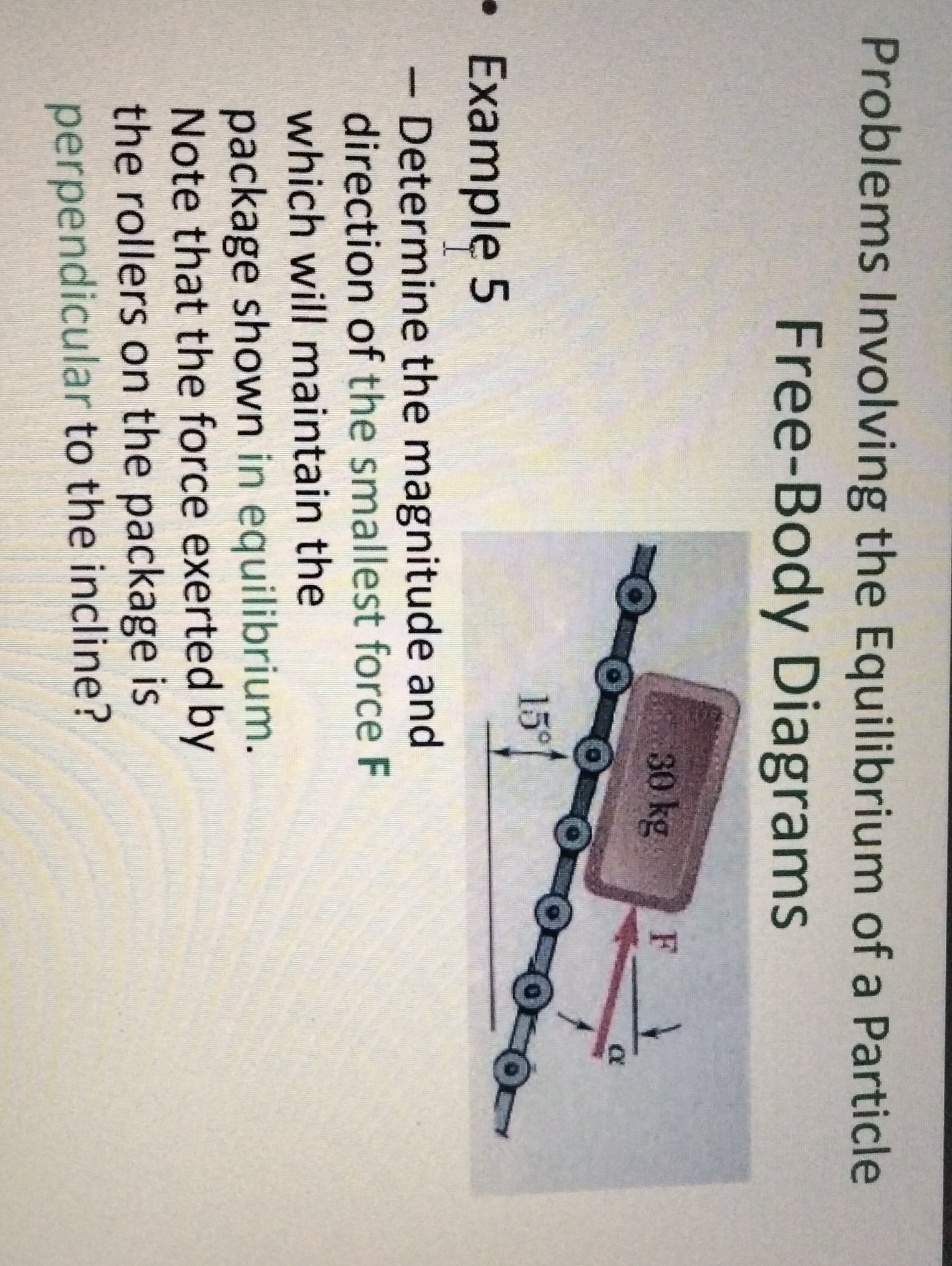 SOLVED: Problems Involving the Equilibrium of a Particle Free-Body ...