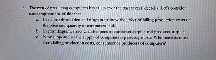 2. The cost of producing computers has fallen over the past several ...