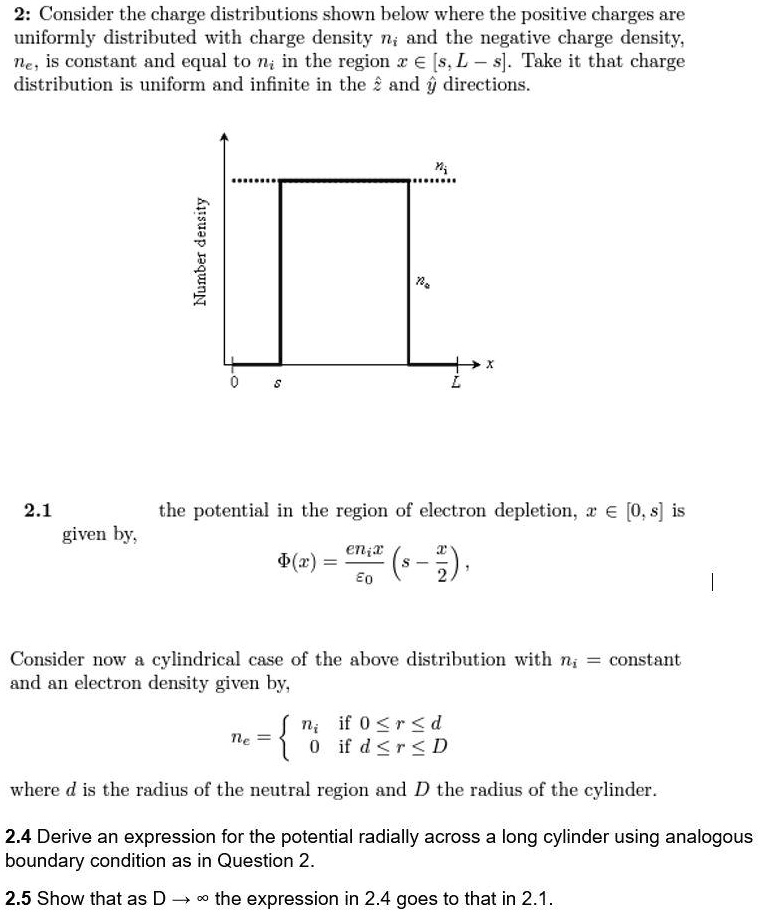 SOLVED: Consider the charge distributions shown below, where the ...