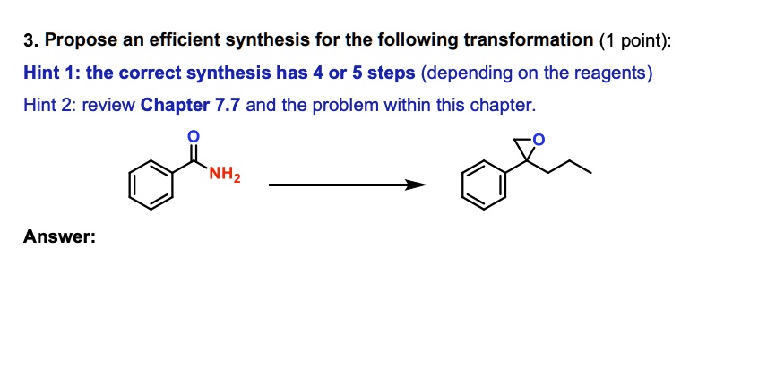 SOLVED: 3. Propose an efficient synthesis for the following transformation point): Hint 1: the ...
