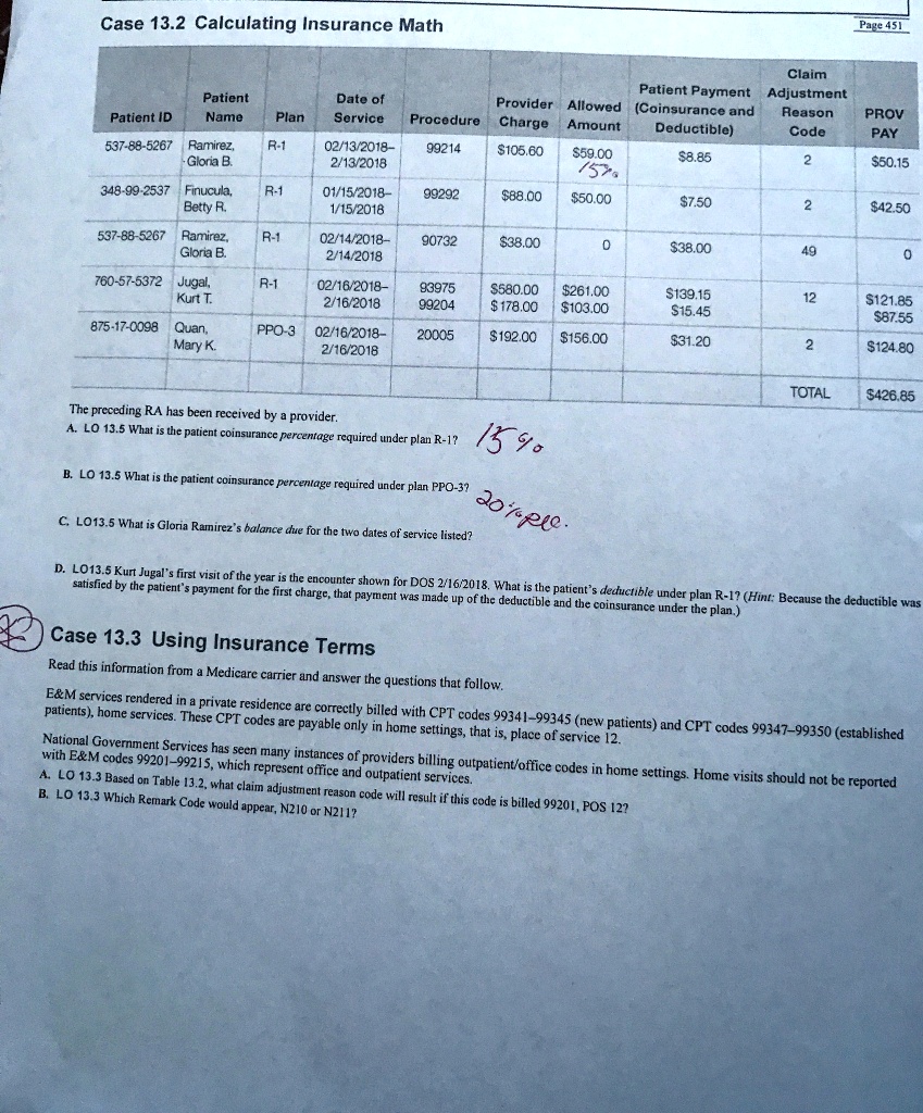 CASE 13 3 QUESTIONS A AND B Case 13 2 Calculating Insurance Math Page CASE 13 3 QUESTIONS A AND B Case 13 2 Calculating Insurance Math Page