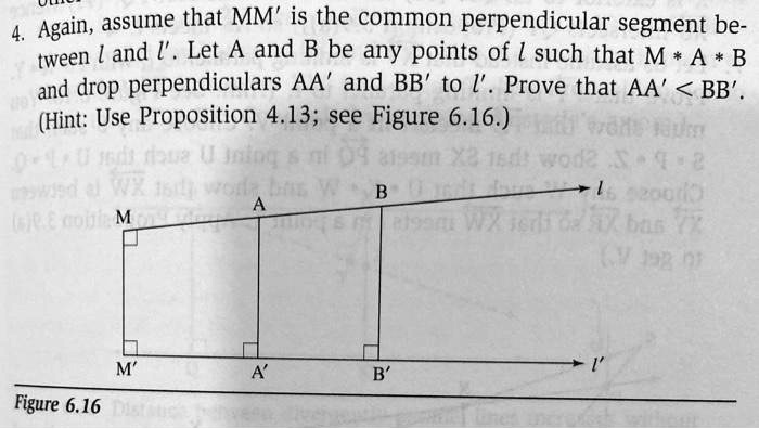 again assume that mm is the common perpendicular segment be tween and ...