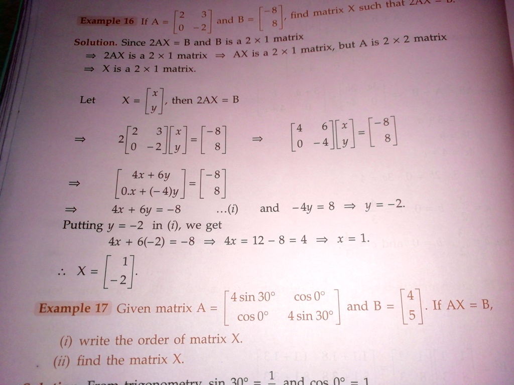 SOLVED: 'Please tell me (how to find the order of a matrix).... For ...
