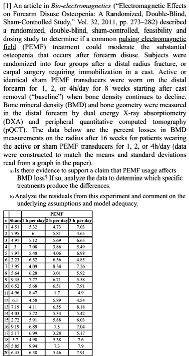 SOLVED: An article in Bio-electromagnetics titled "Electromagnetic ...