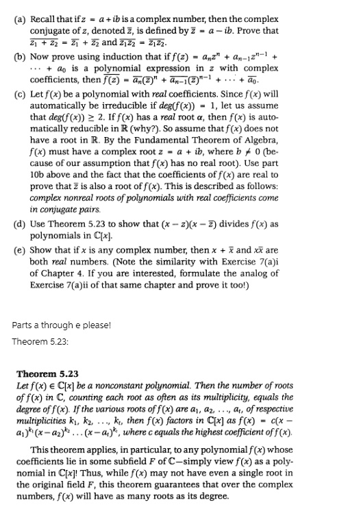 SOLVED: This is the given information. Recall that if z = a + ib is a complex number, then the ...