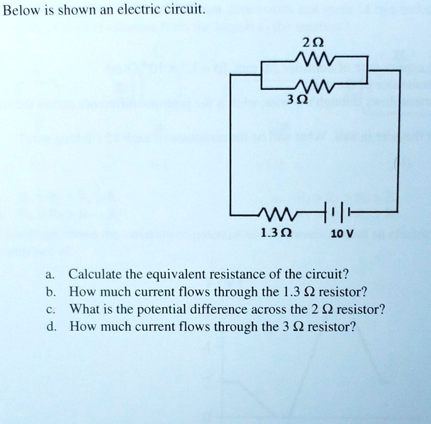 SOLVED: Below is shown an electric circuit. 20 3 0 V 1.30 10 V Calculate the equivalent ...