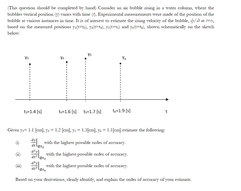 (This question should be completed by hand) Consider an air bubble ...