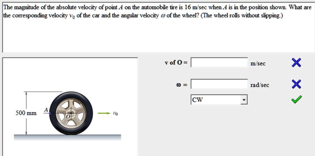 SOLVED: The magnitude of the absolute velocity of point A on the ...