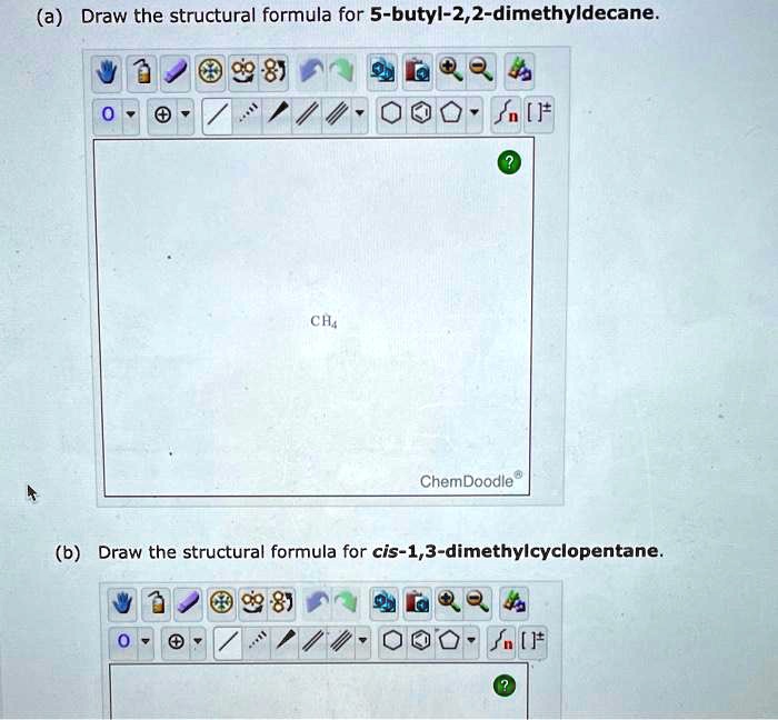 (a) Draw the structural formula for 5-butyl-2,2-dimethyldecane. (b ...