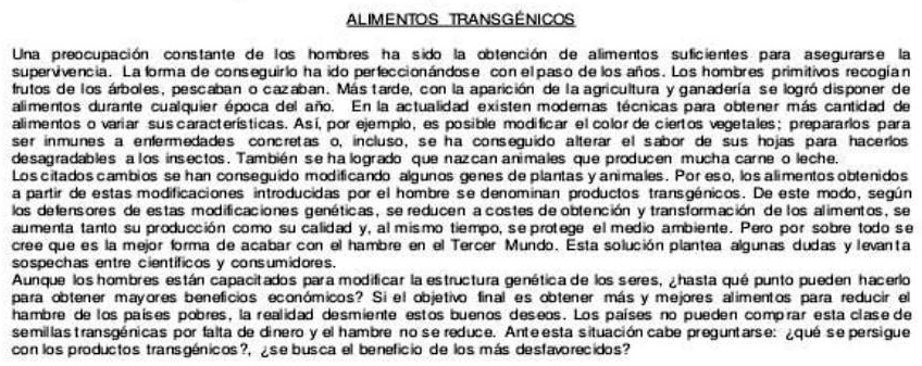 SOLVED: ¿qué son los productos transgénicos? a) alimentos manipulados ...